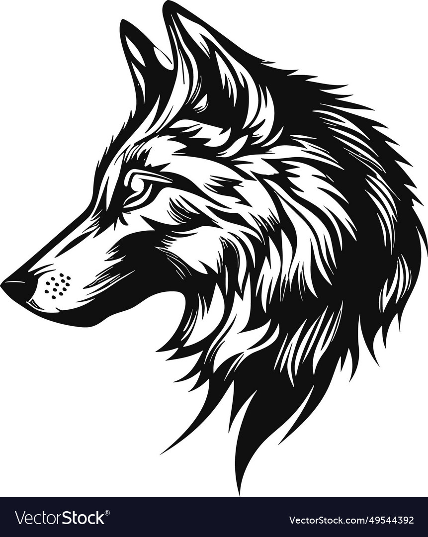 Wolf head Royalty Free Vector Image - VectorStock