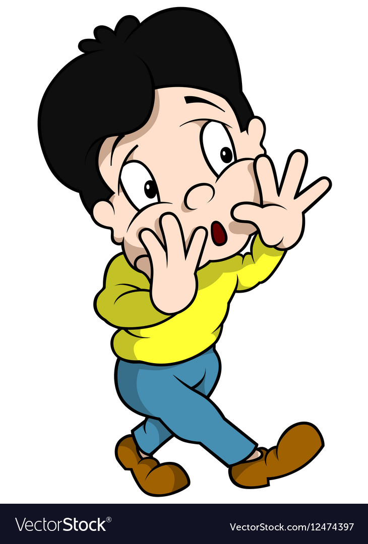 Boy shouting Royalty Free Vector Image - VectorStock