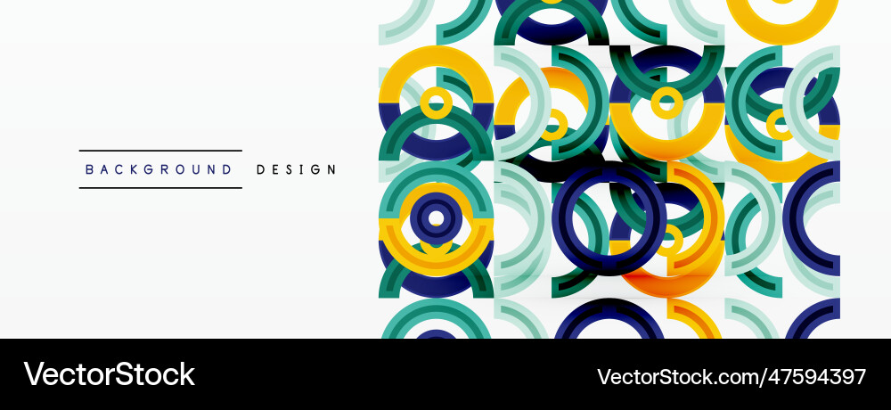 Colorful circle abstract background with vibrant Vector Image