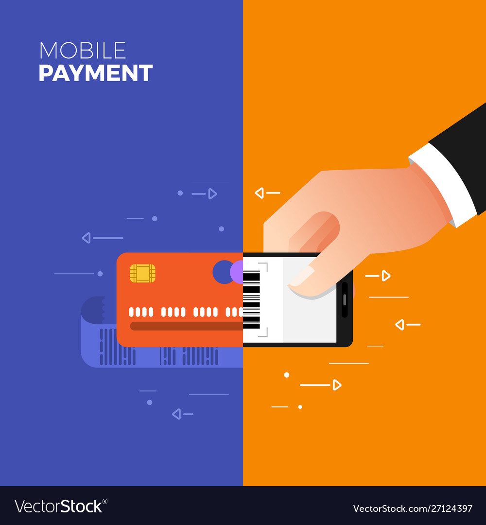 Flat design concept payment method Royalty Free Vector Image
