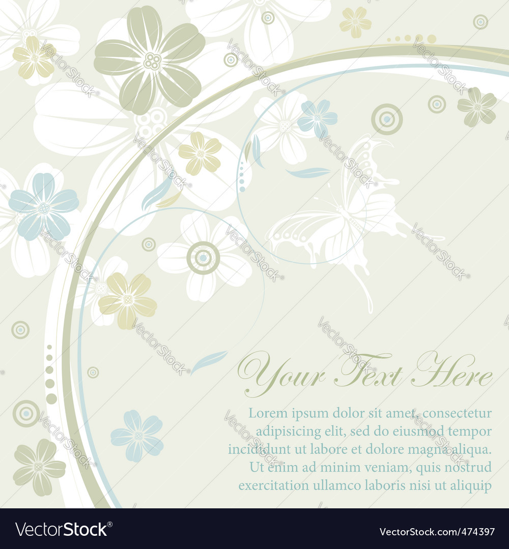 Flower frame Royalty Free Vector Image - VectorStock