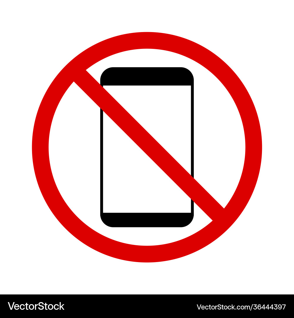No smartphone simple icon isolated on a white Vector Image