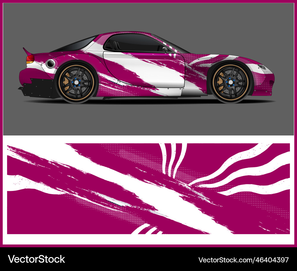 Professional car wrap design and signage Vector Image