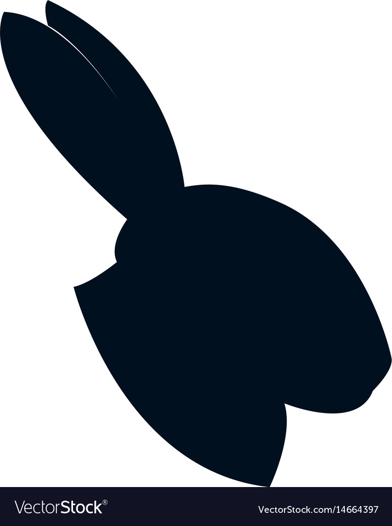 Rabbit shape icon Royalty Free Vector Image - VectorStock