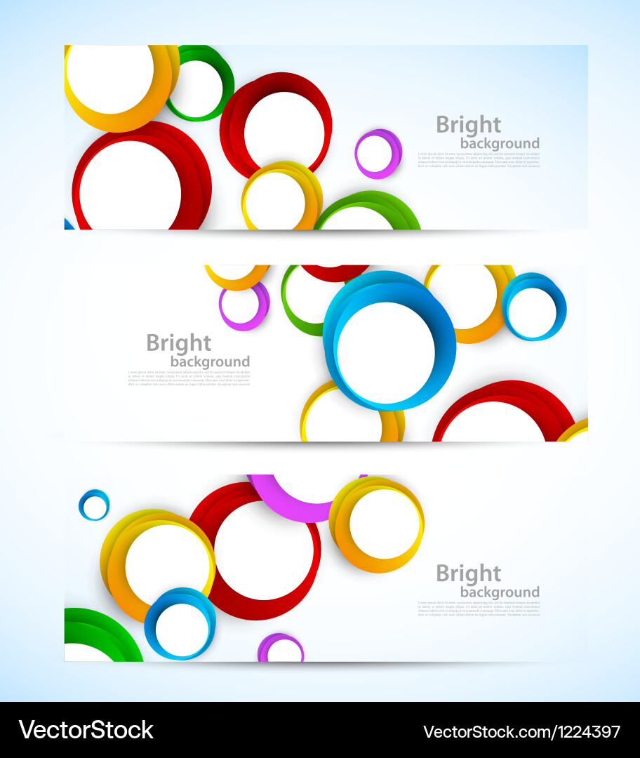 Set of banners with circles Royalty Free Vector Image