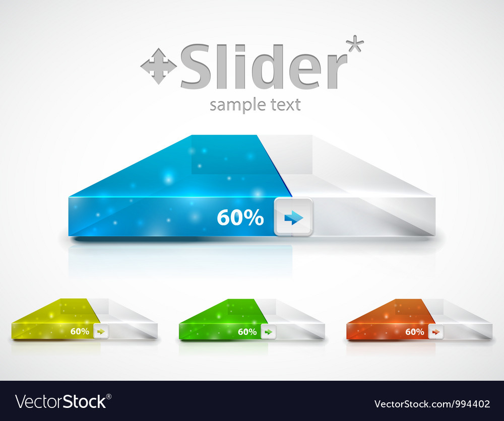 Clean slider progress bar Royalty Free Vector Image