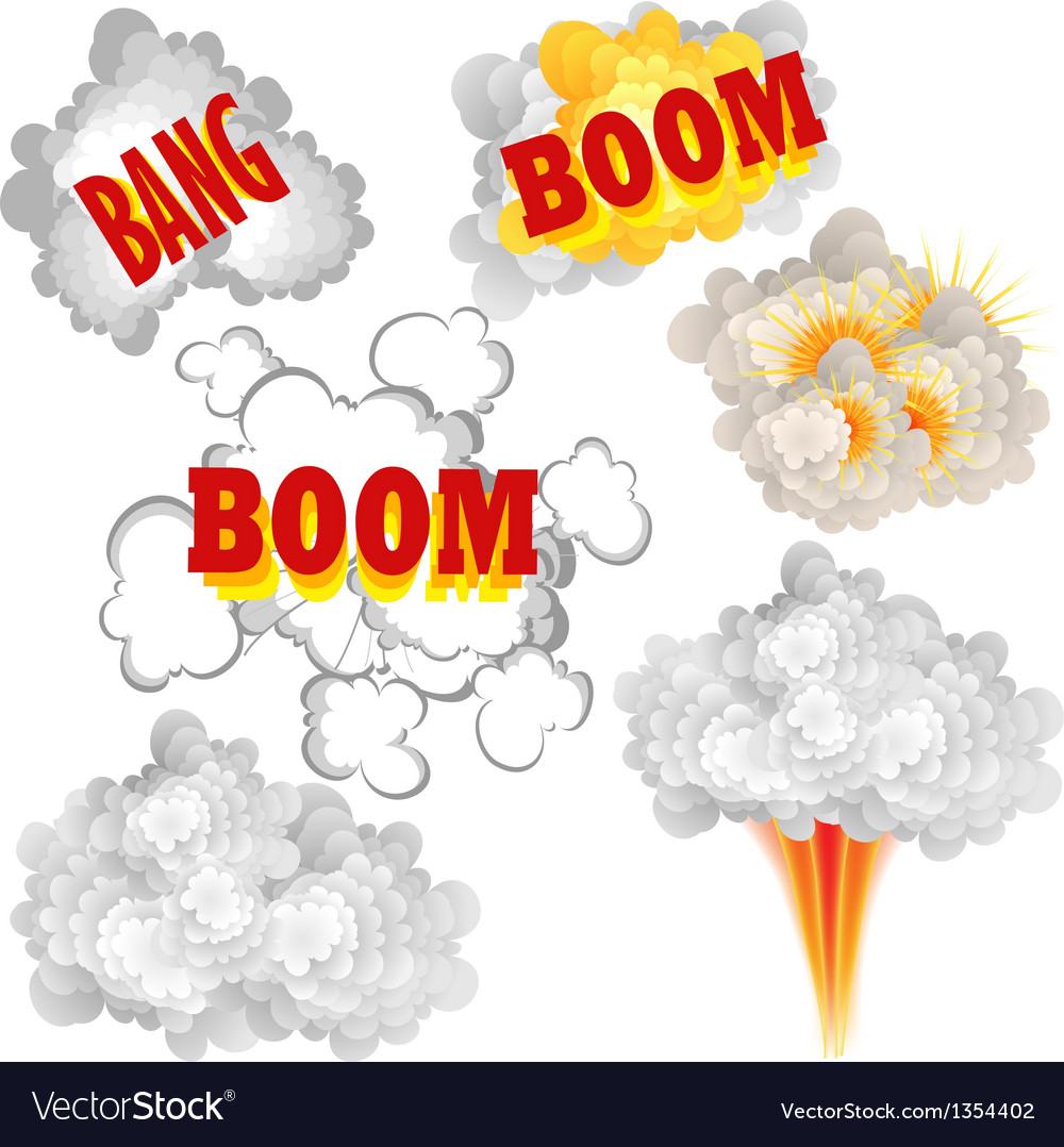 Comic book explosions Royalty Free Vector Image