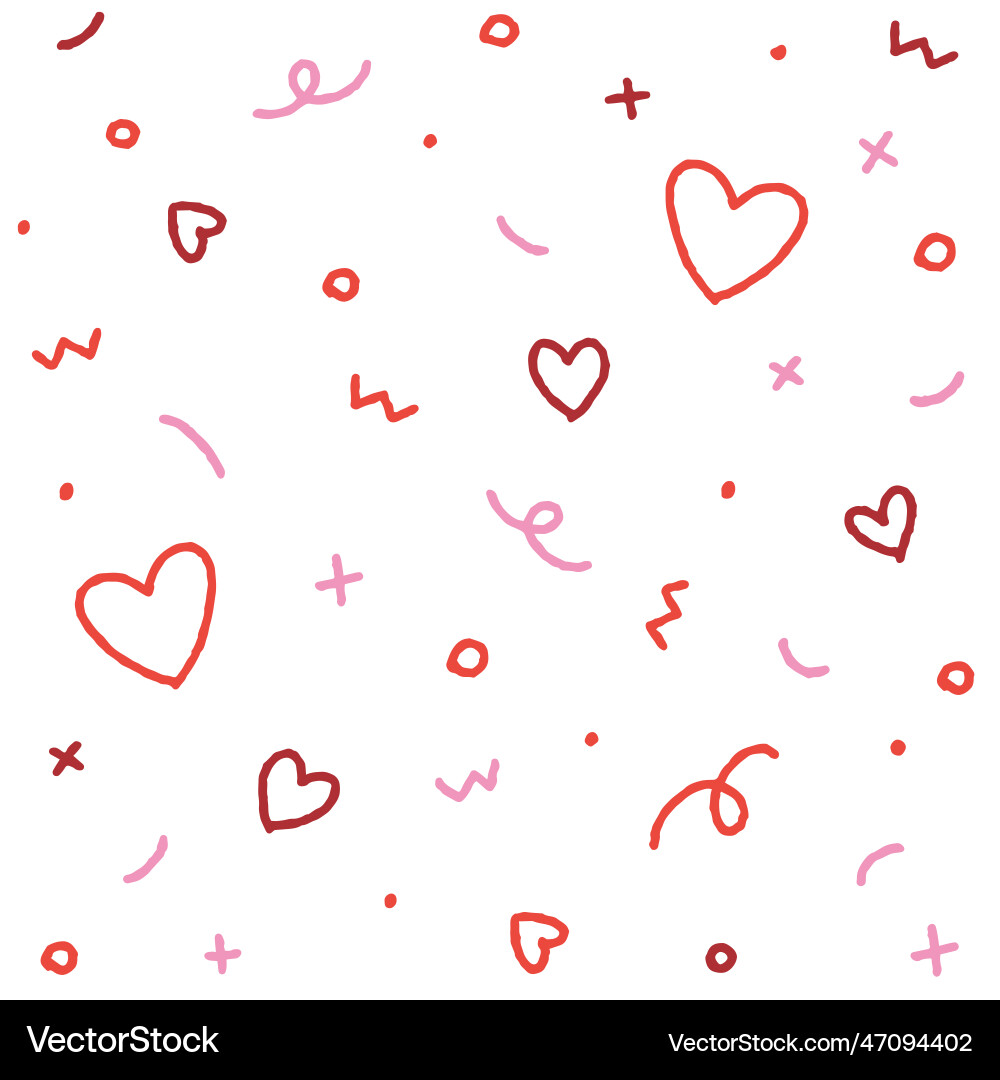 Cute valentines day abstract confetti sprinkle Vector Image