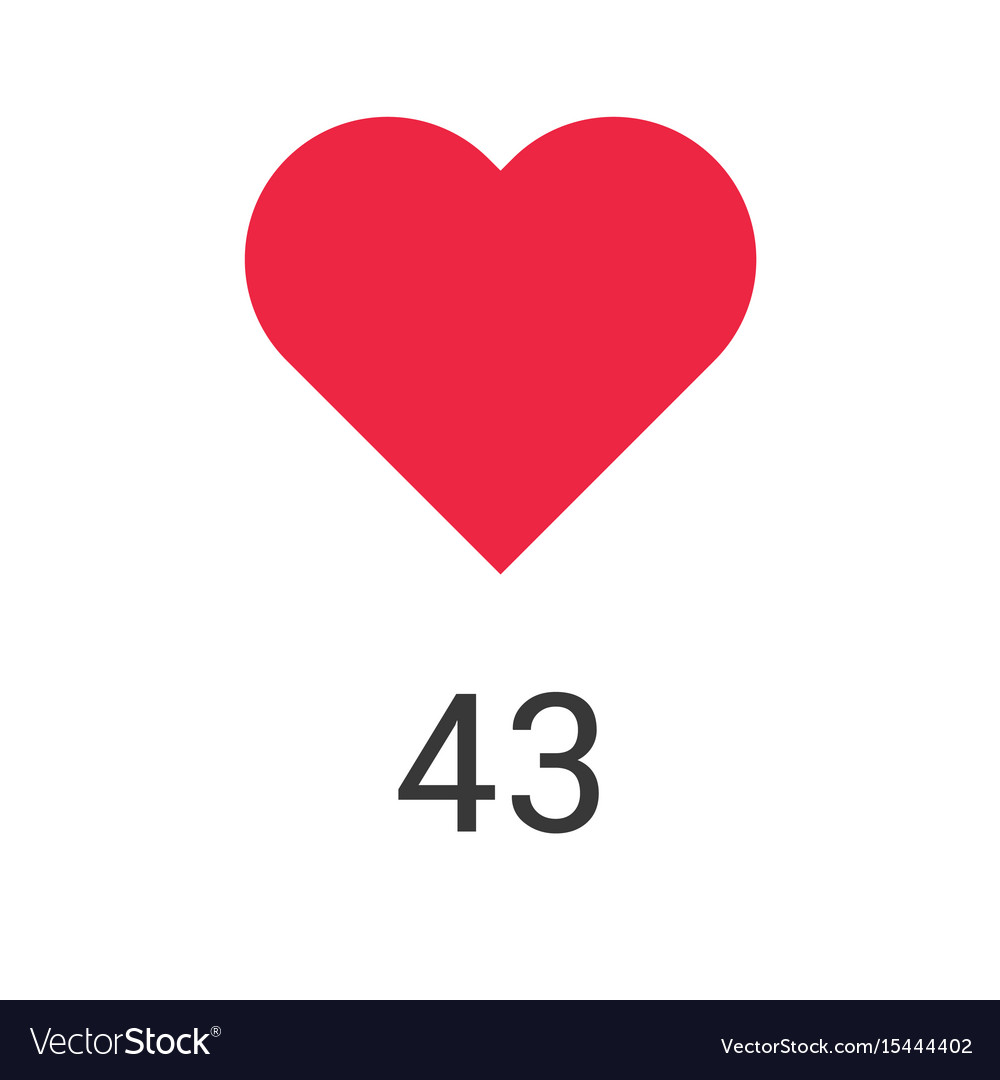 Like counter notification icon Royalty Free Vector Image