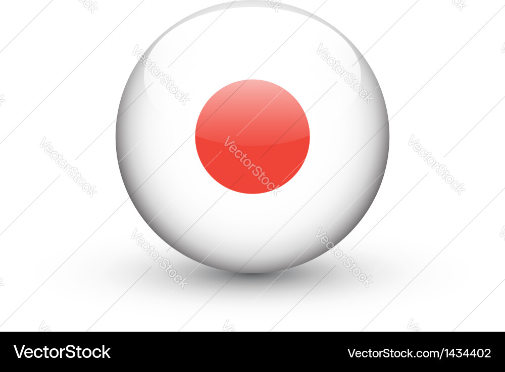 Round icon with national flag japan Royalty Free Vector