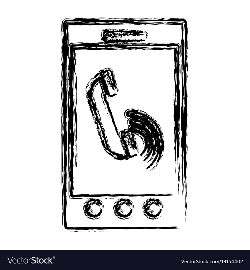 Smartphone mobile calling Royalty Free Vector Image