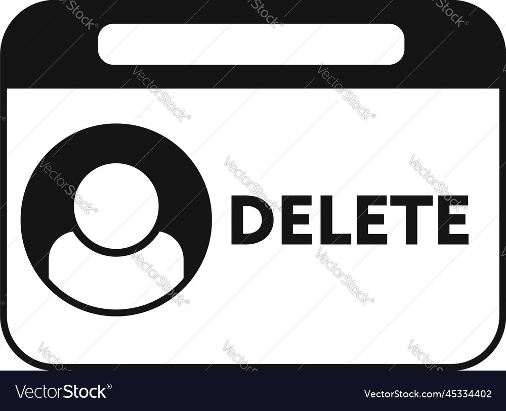 Web user delete icon simple online service Vector Image