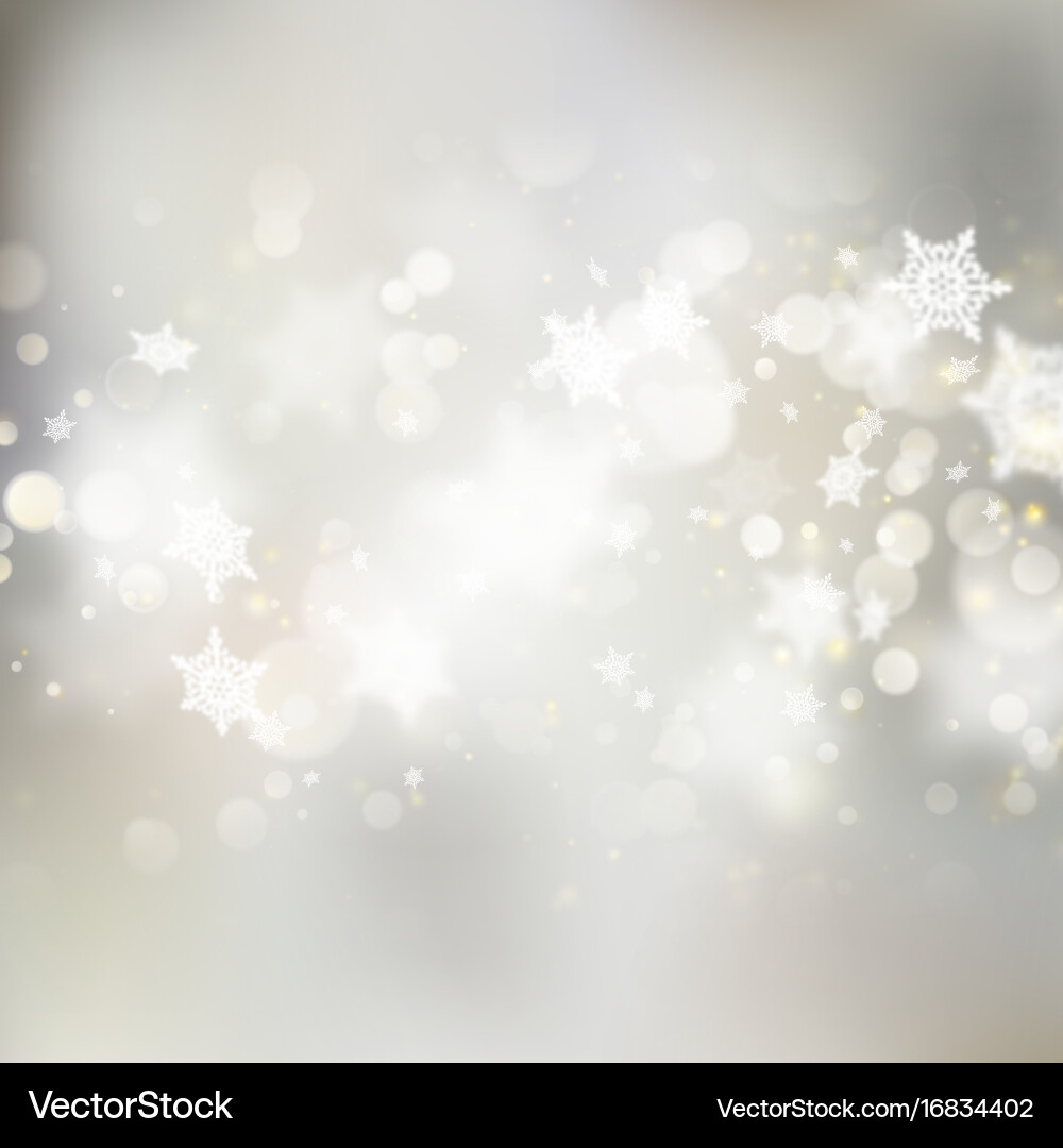 Winter bokeh background with snowflakes eps 10 Vector Image
