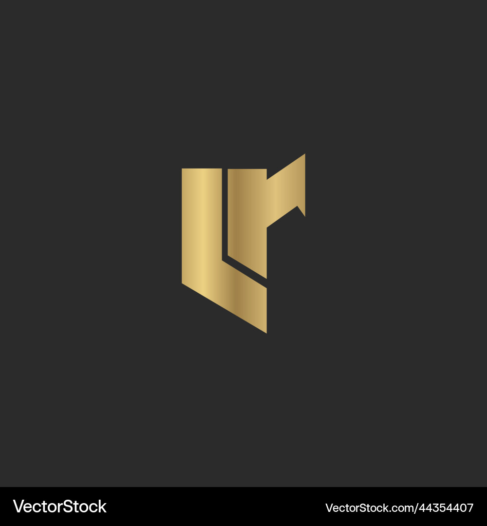 Alphabet initials logo lr rl l and r Royalty Free Vector