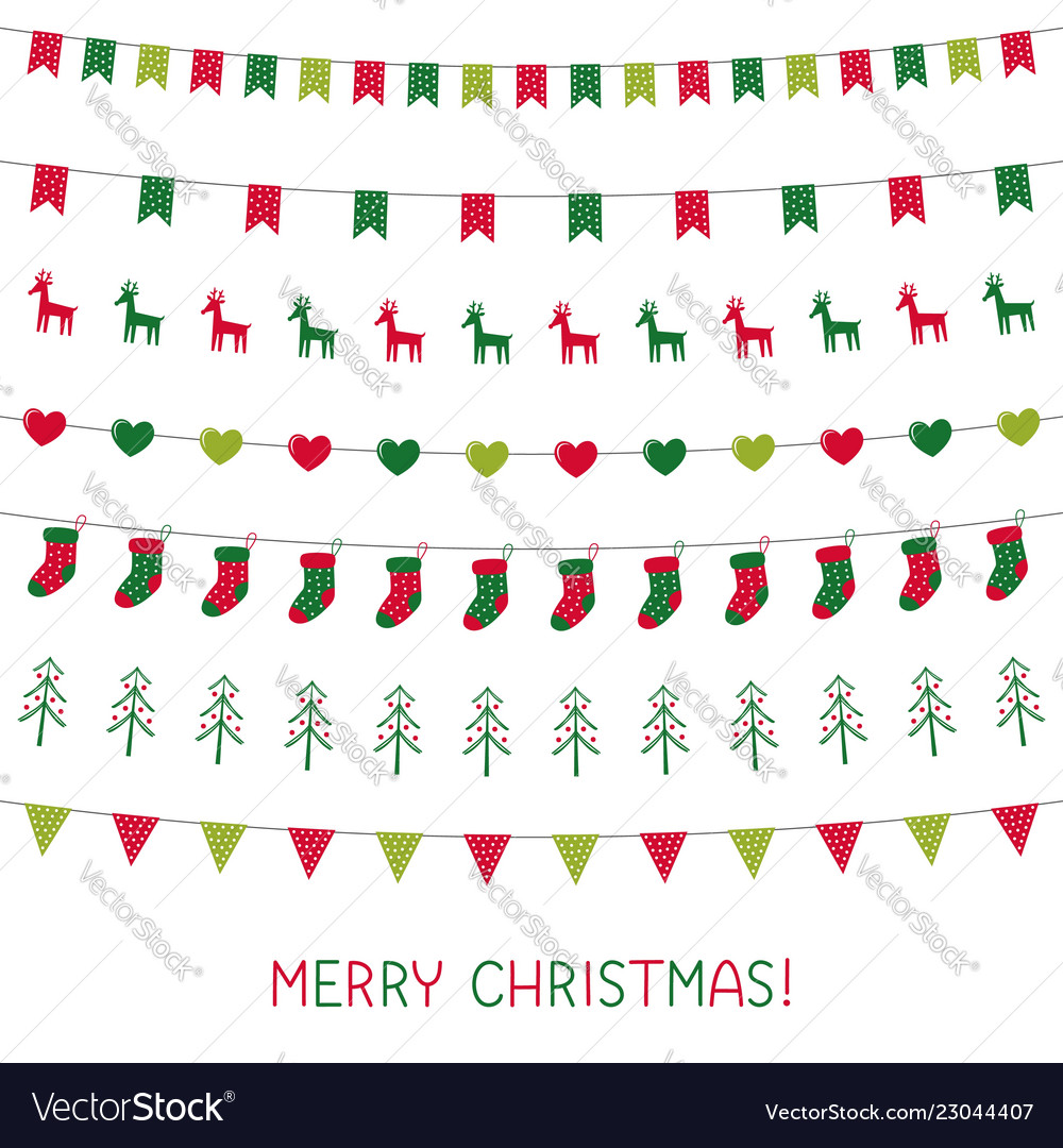 Christmas decoration set Royalty Free Vector Image