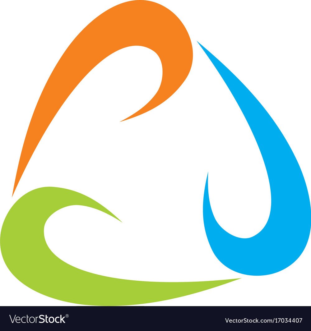 Circle loop technology logo Royalty Free Vector Image