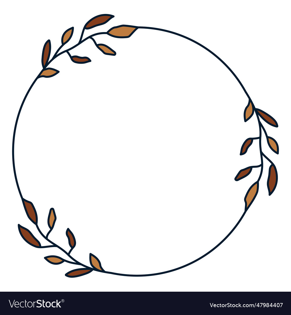 Circular branches frame Royalty Free Vector Image