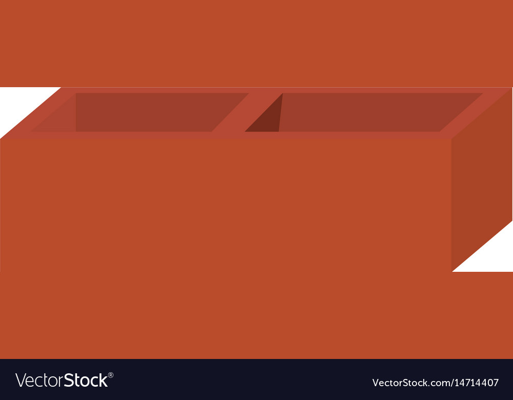 Construction brick isolated Royalty Free Vector Image