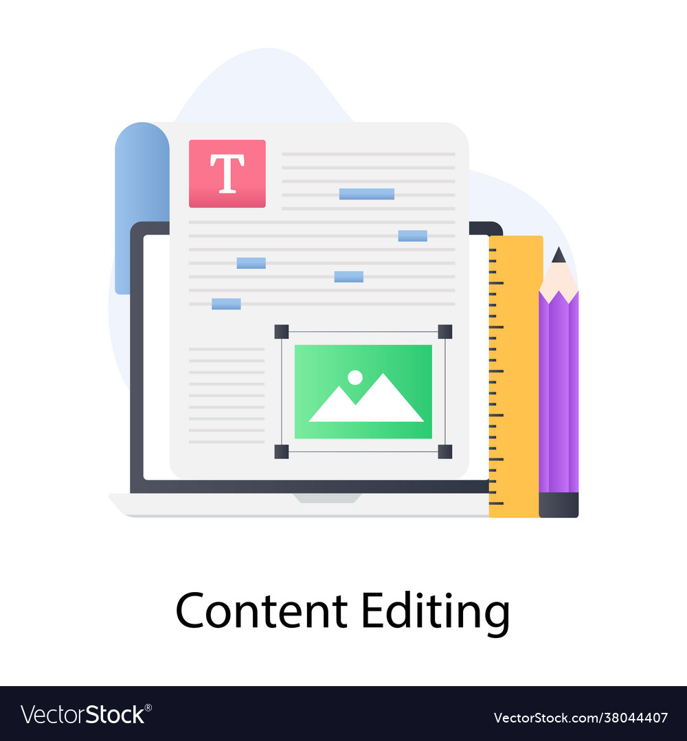 Content editing Royalty Free Vector Image - VectorStock