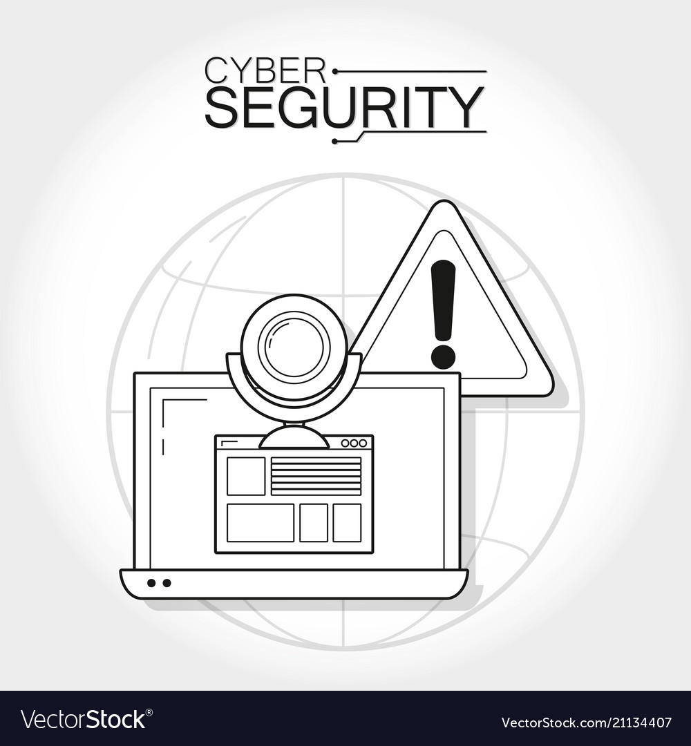 Cyber security technology Royalty Free Vector Image