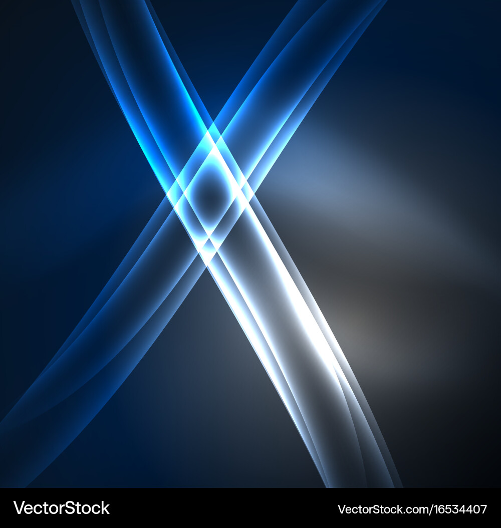Energy lines glowing waves in the dark Royalty Free Vector