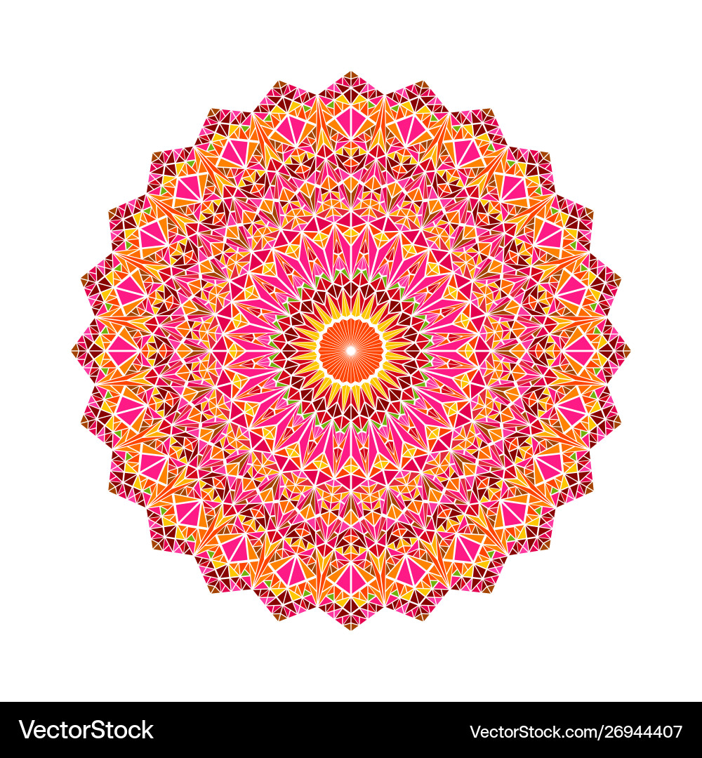 Geometrical colorful round triangle tile mosaic Vector Image