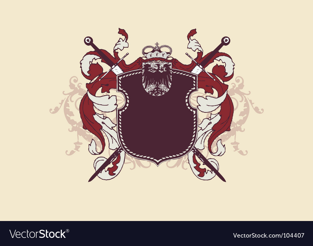 Heraldic shield Royalty Free Vector Image - VectorStock