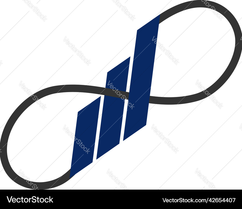 Infinity accounting business logo icon brand Vector Image