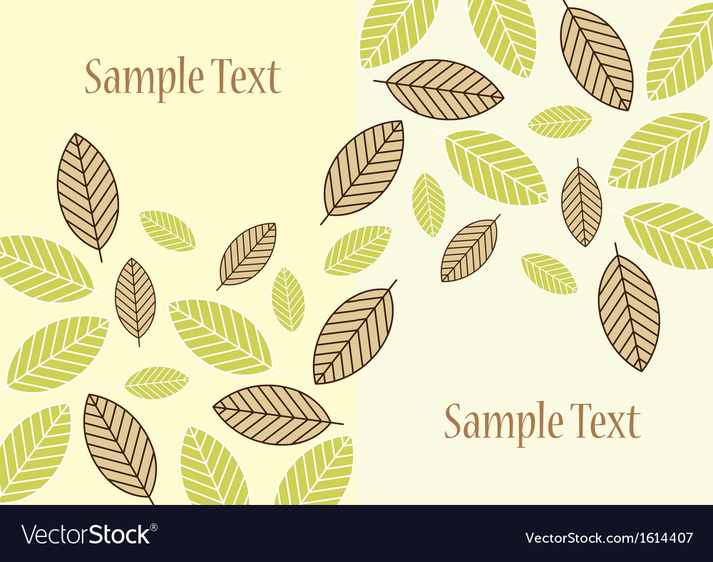 Leaf background Royalty Free Vector Image - VectorStock