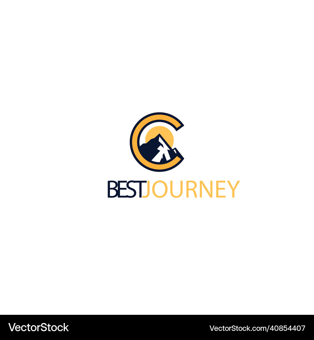 Modern minimalist design best journey logo design Vector Image