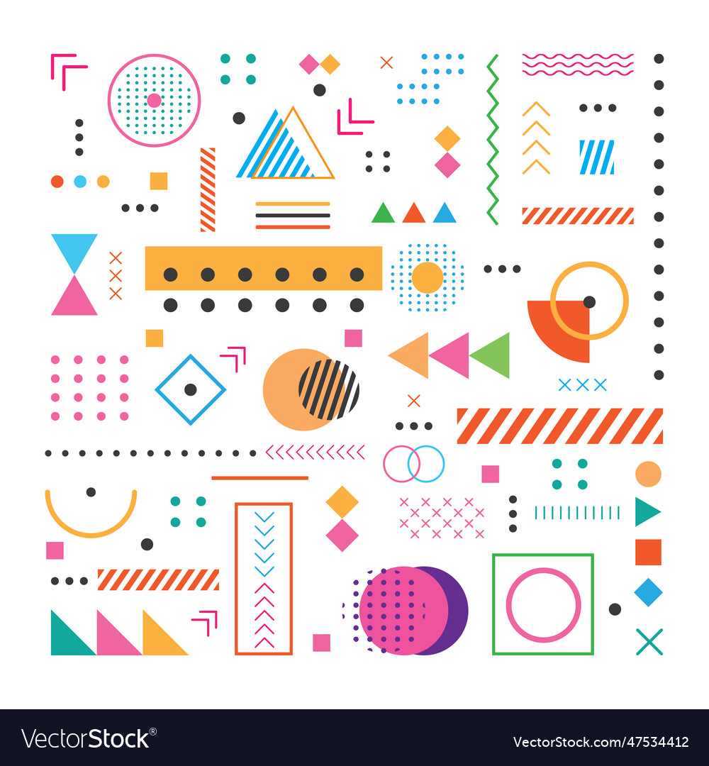 Aesthetic design about abstract geometric pattern Vector Image
