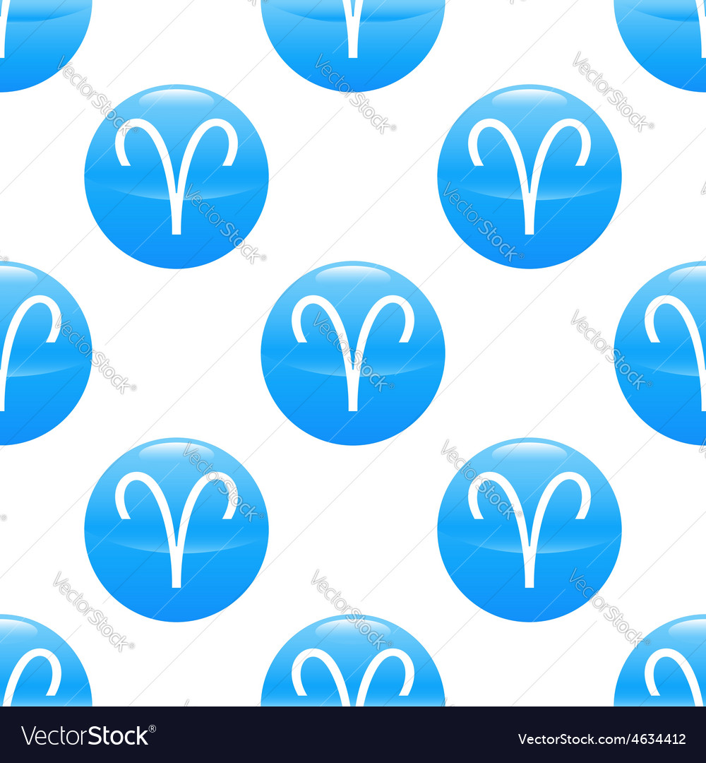 Aries sign pattern Royalty Free Vector Image - VectorStock