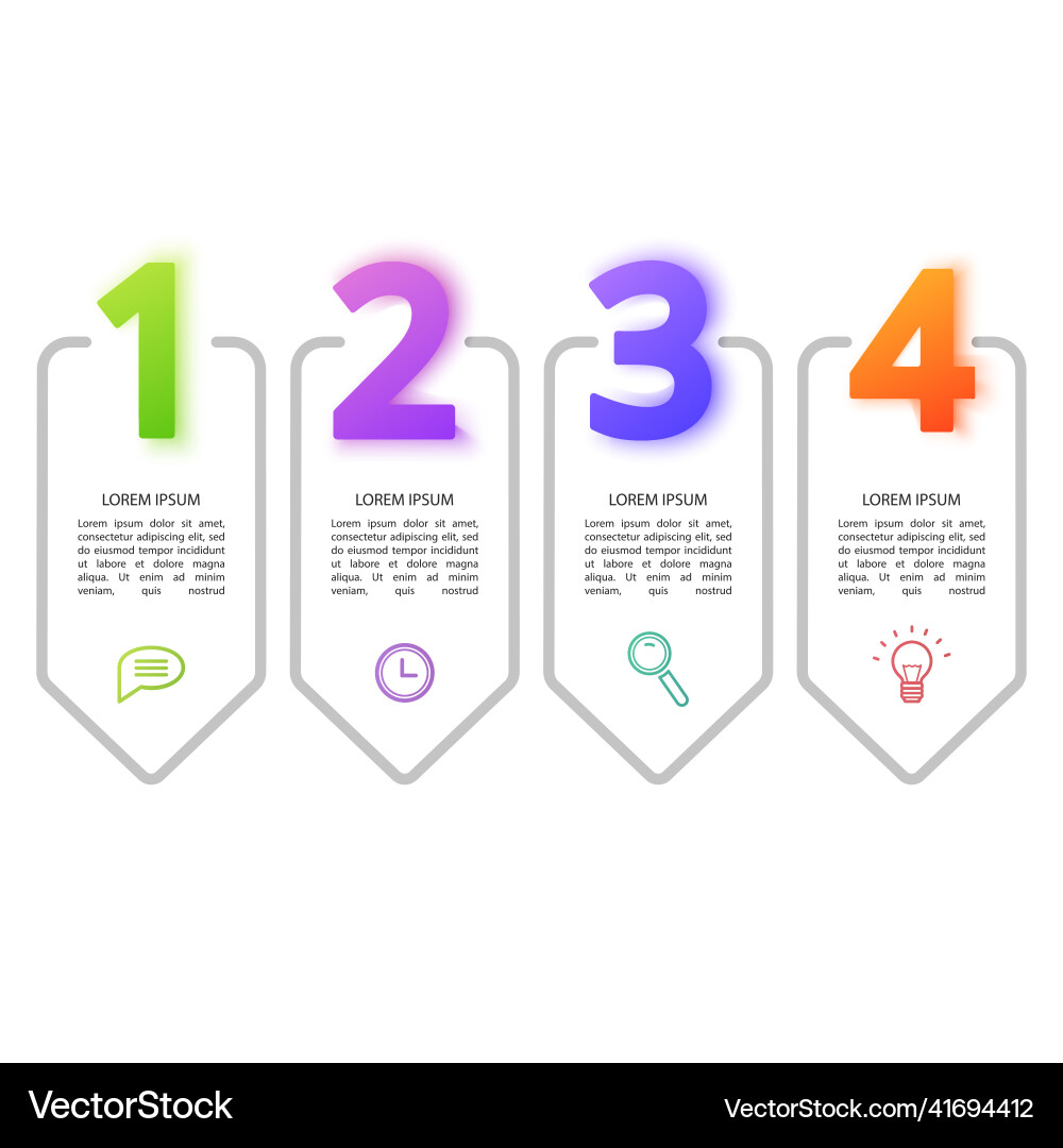 Business infographic template design with numbers Vector Image