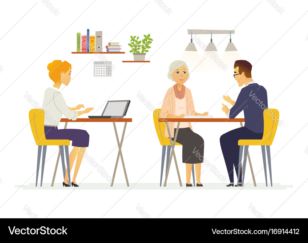 Coffee room - modern cartoon characters Royalty Free Vector