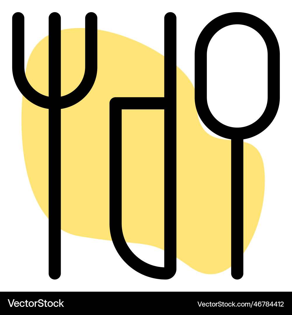 Flatware set a collection of cutlery Royalty Free Vector