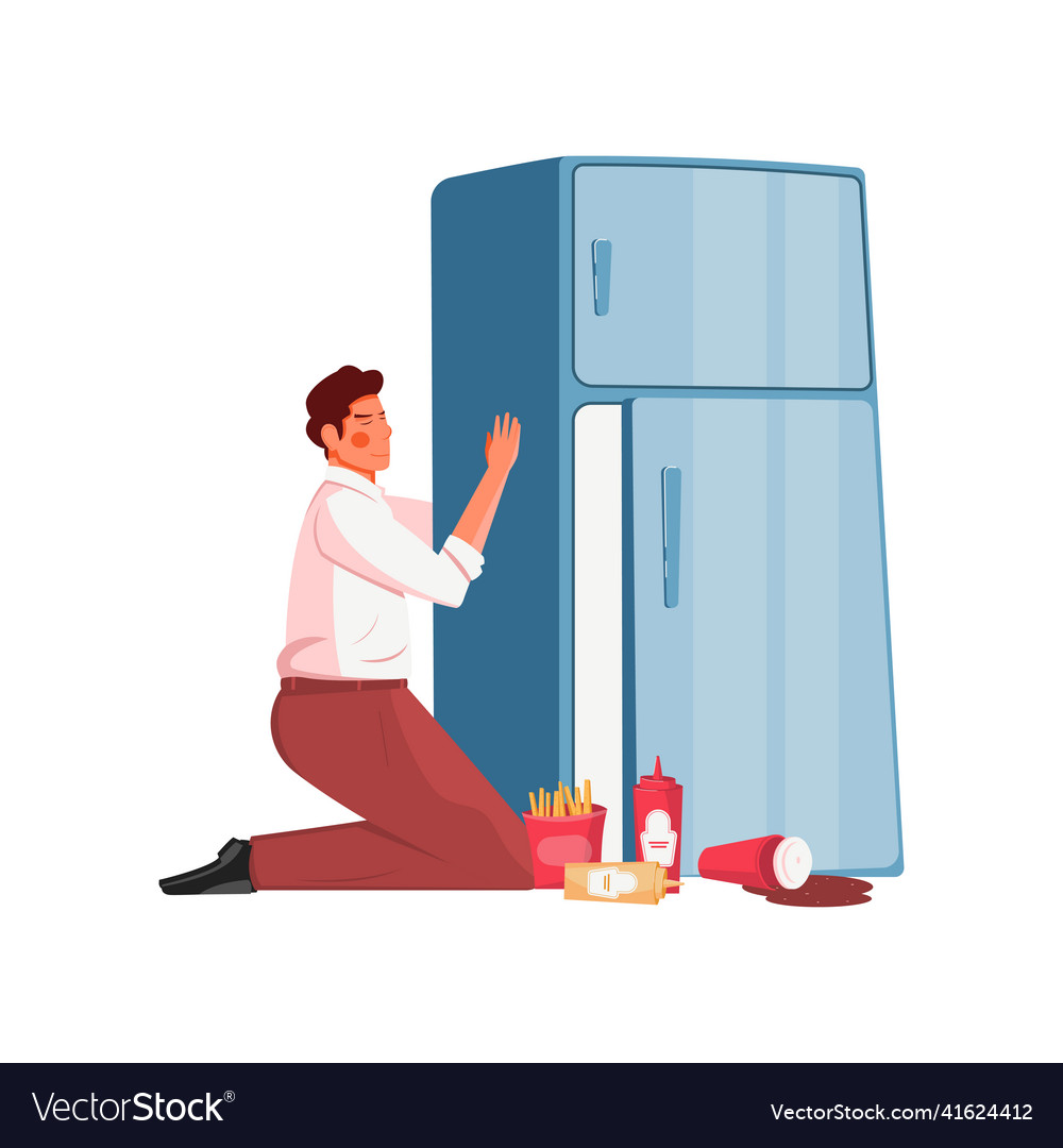 Gluttony flat concept Royalty Free Vector Image