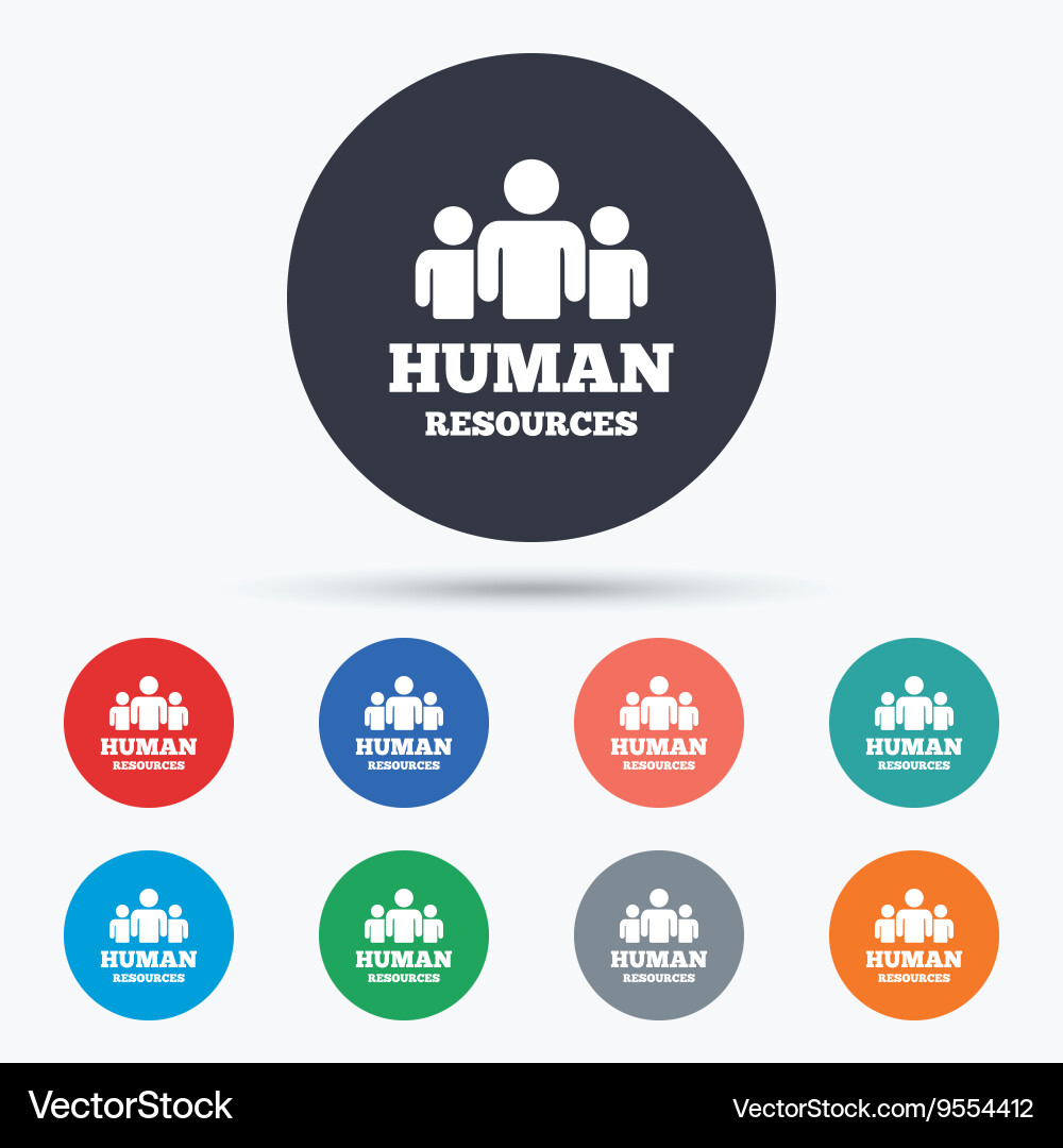 Human resources sign icon hr symbol Royalty Free Vector