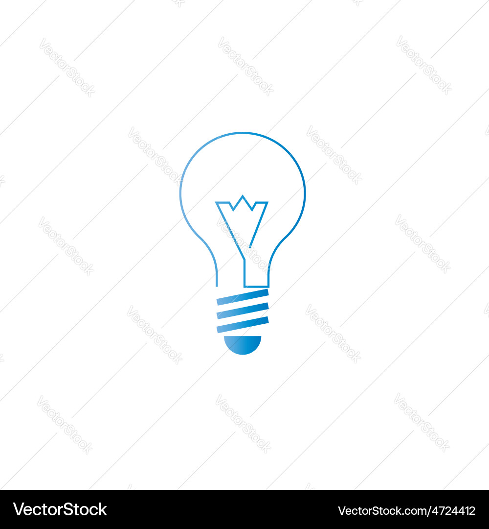Lamp icon alternative energy innovation idea logo Vector Image