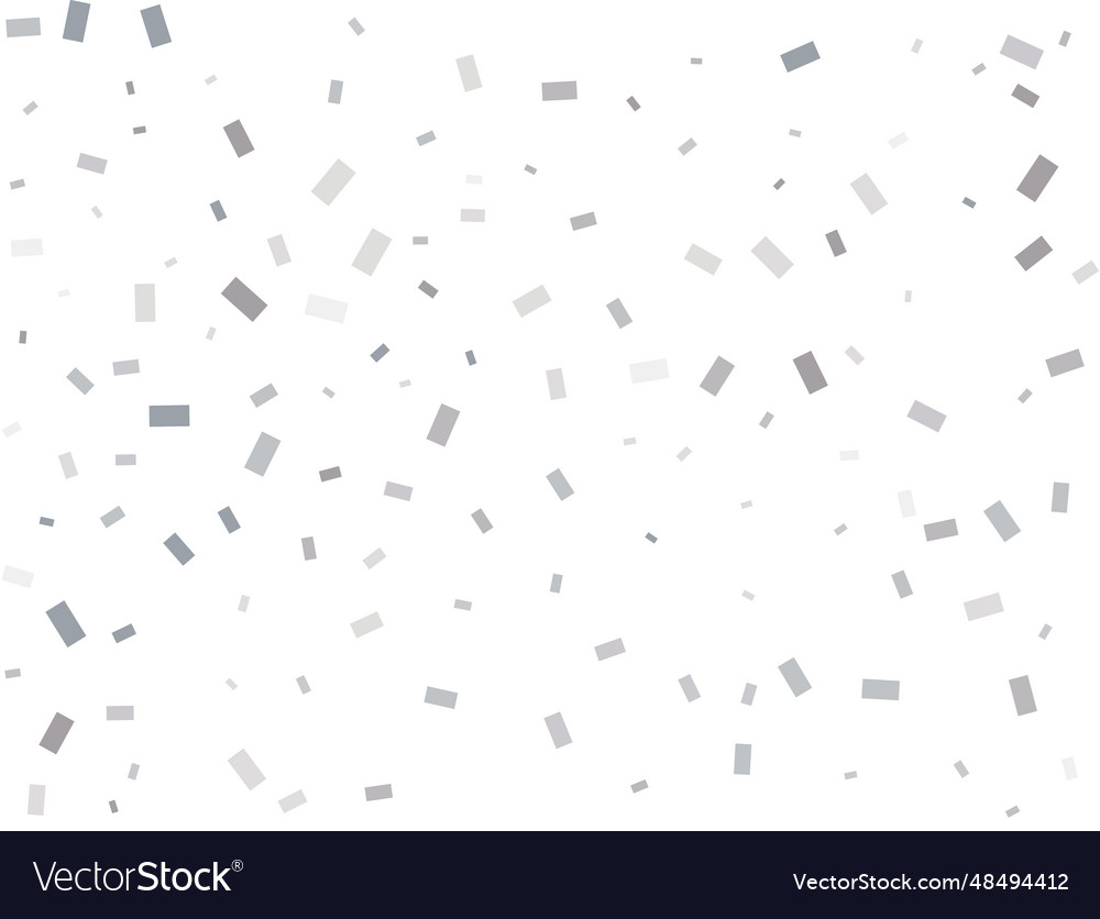 Modern light silver rectangular glitter confetti Vector Image