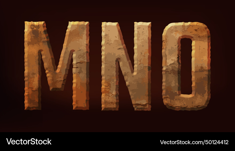 Rusty letters Royalty Free Vector Image - VectorStock