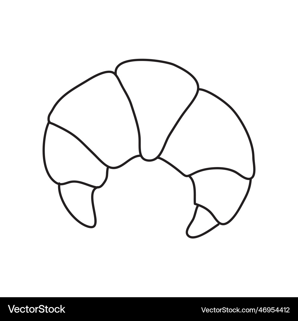 Stock with single object food hand drawn doodle Vector Image