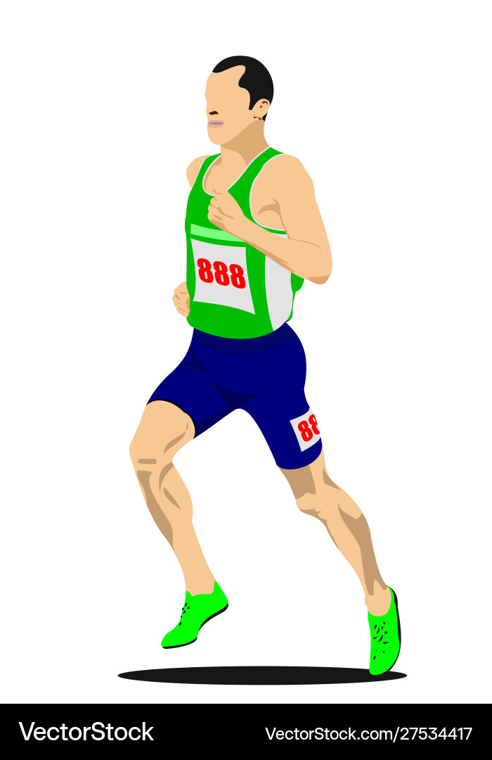 A track and field athlete running man Royalty Free Vector