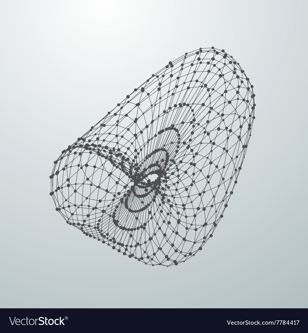 Abstract shape of particles array Royalty Free Vector Image