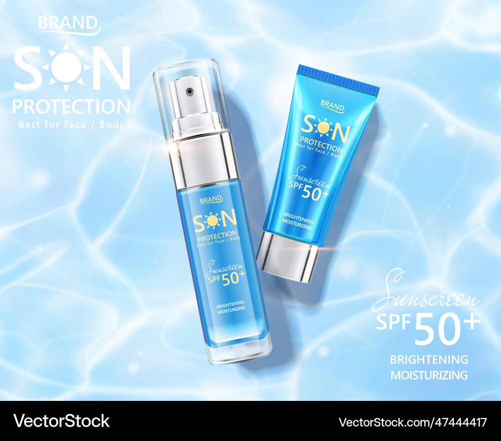 Beauty product ad template Royalty Free Vector Image