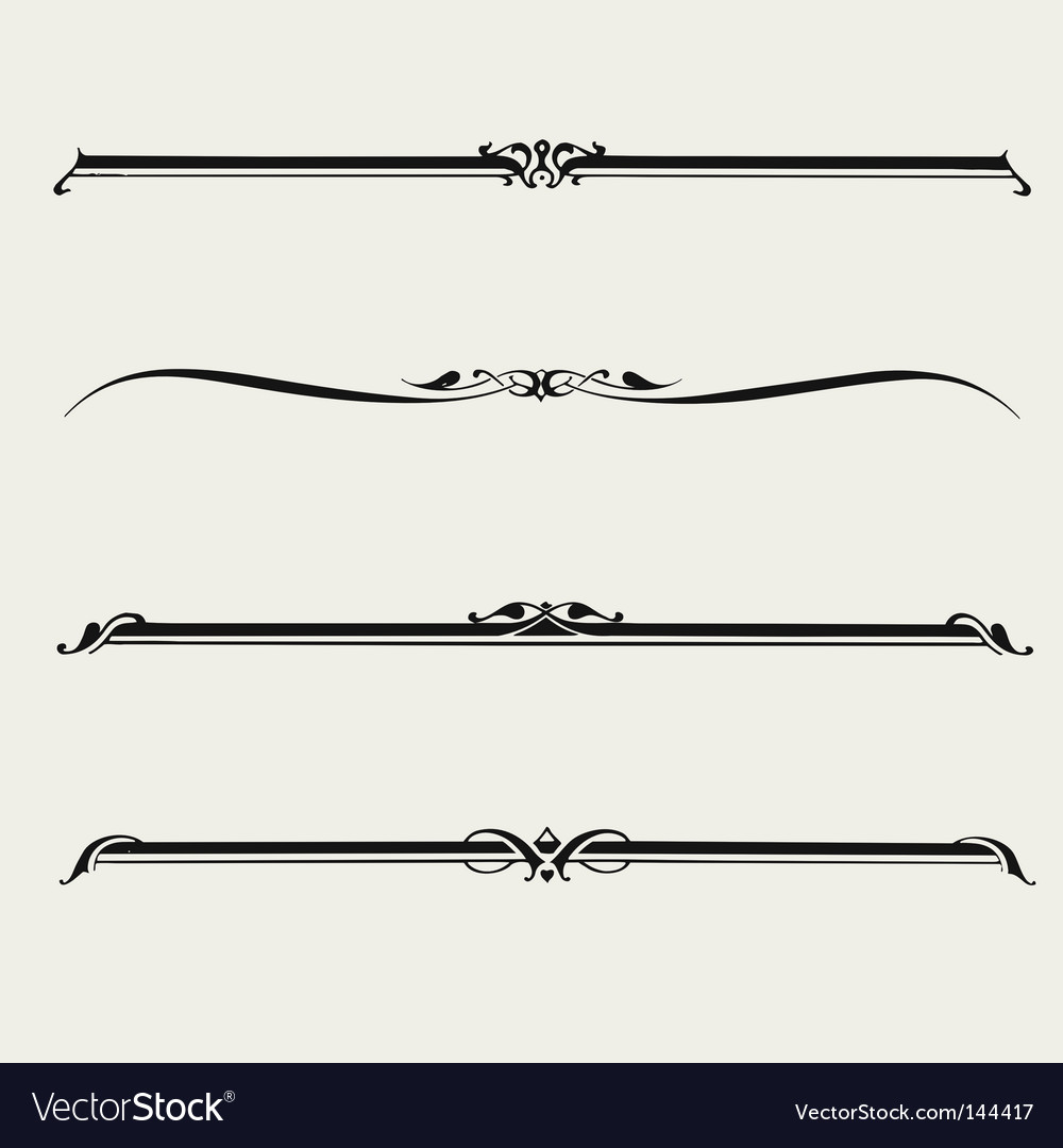 Border elements Royalty Free Vector Image - VectorStock