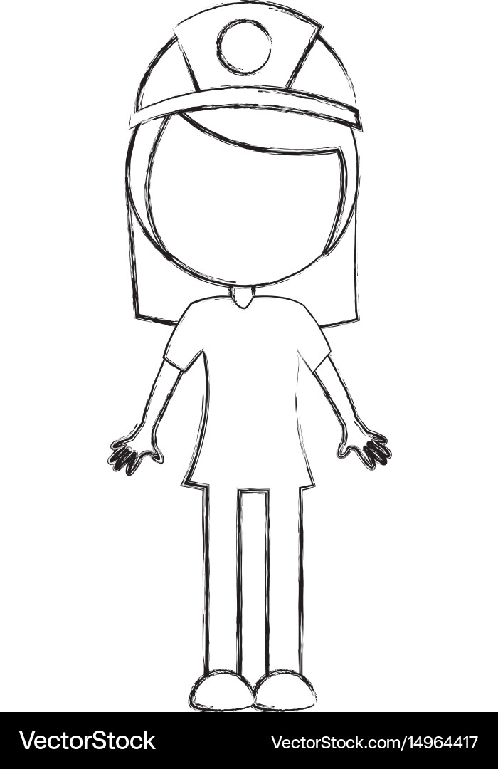 Female miner avatar character Royalty Free Vector Image