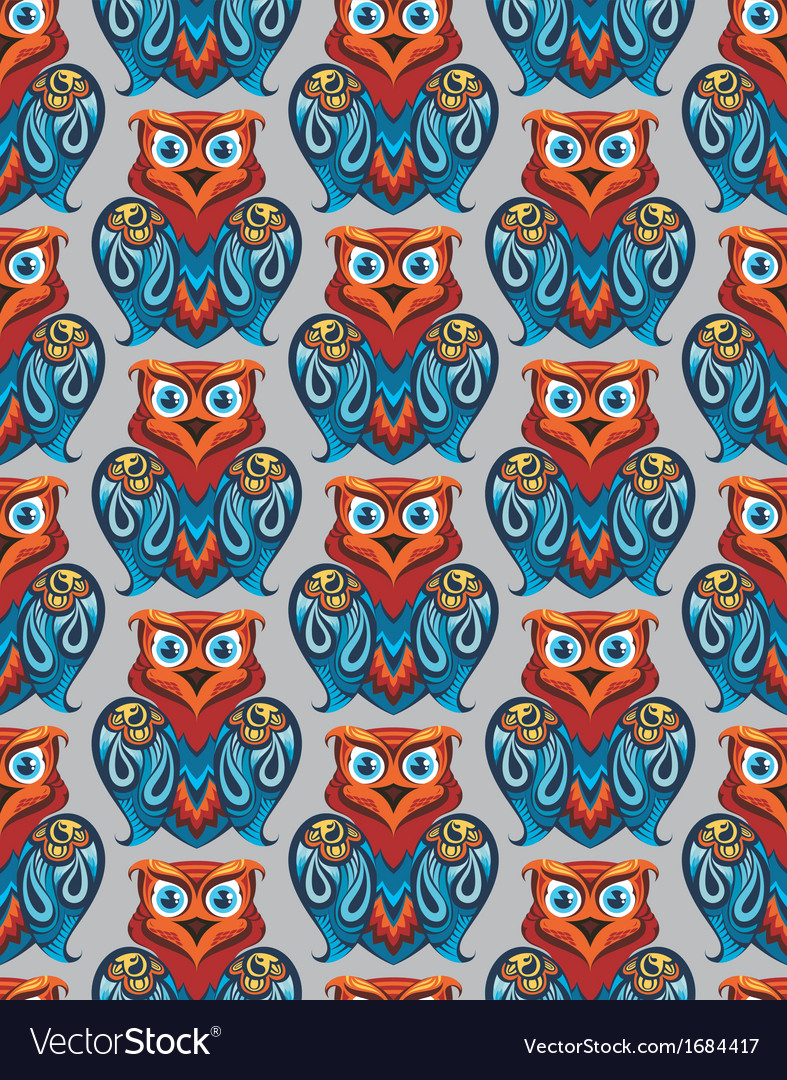 Owl pattern Royalty Free Vector Image - VectorStock