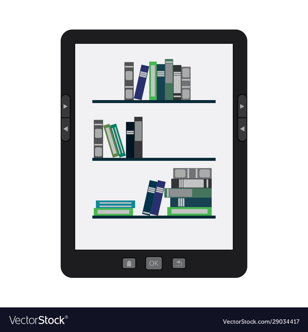 Portable modern tablet e-book reader Royalty Free Vector