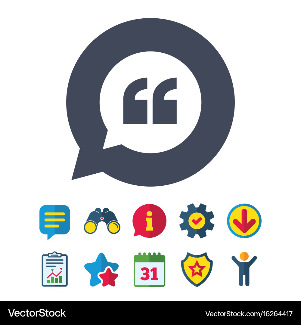 Quote sign icon quotation mark symbol Royalty Free Vector