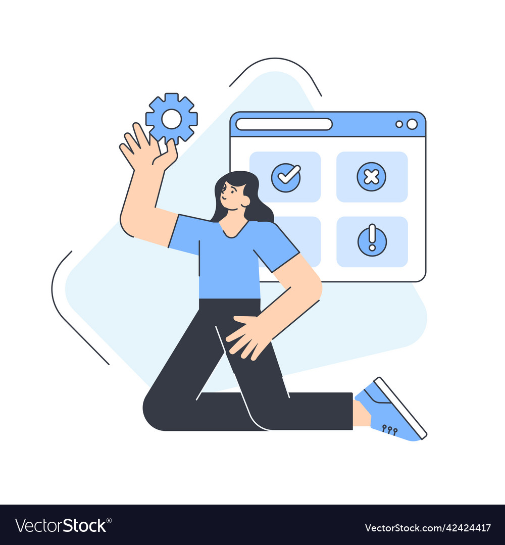 Woman programmer web development data analyst Vector Image